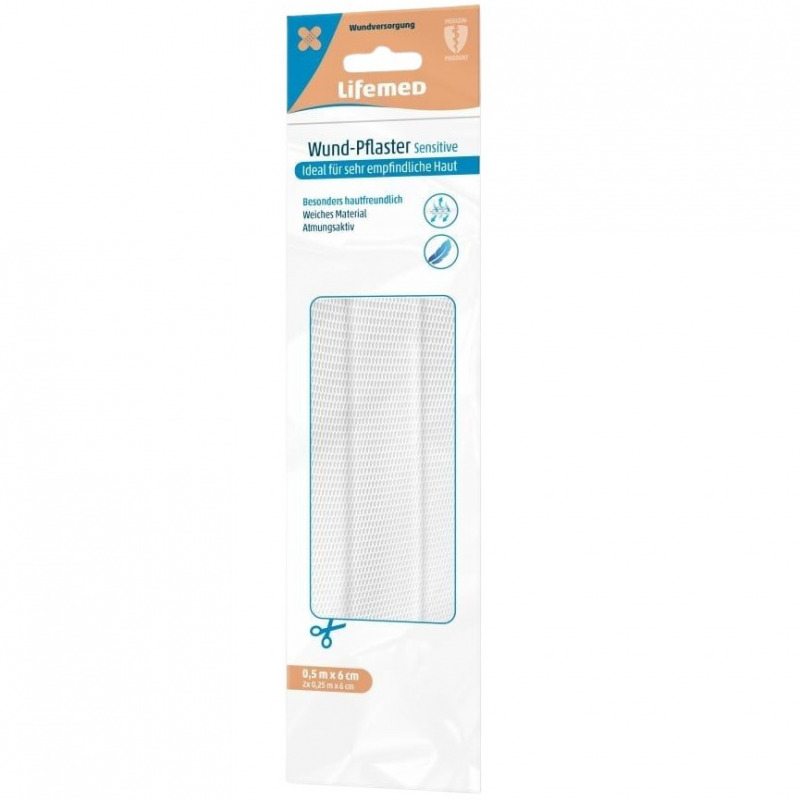Lifemed Wund-Pflaster Sensitive (0,5 m x 6 cm) - PZN: 19155018 ...